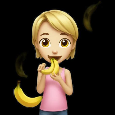 Girl Eating A Banana Emoji Ai Emoji Generator