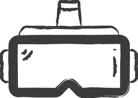 Virtual Reality Glass Hand Drawn Vector Illustration 34032388 Vector