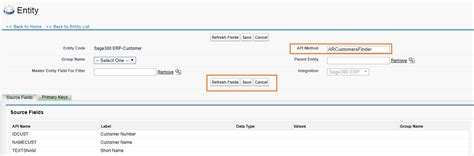 create entity in gumu™ sage erp 300 integration for salesforce