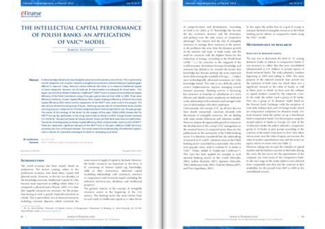 Pdf The Intellectual Capital Performance Of Polish Banks An Application Of Vaic ™ Model