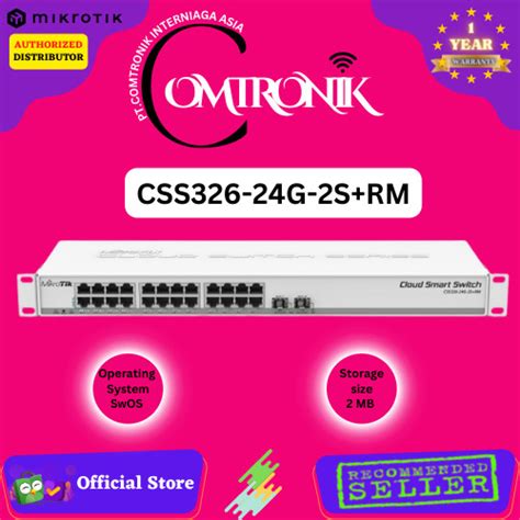 Jual Mikrotik Css326 24g 2s Rm 24 Port Gigabit Eth Switch With Two Sfp Jakarta Pusat