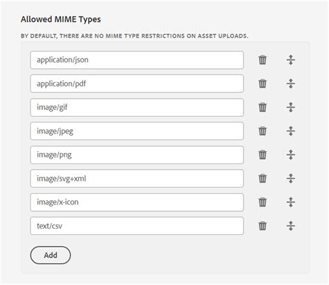 Solved Dam File Upload Restriction Allowed Mime Types Ima Adobe Experience League