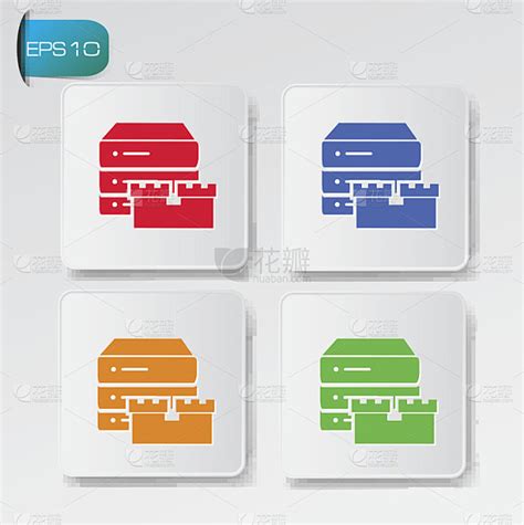 数据库按钮图标，干净的矢量