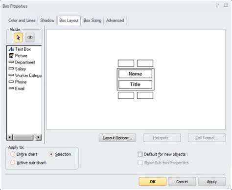 Modifying Box Layout