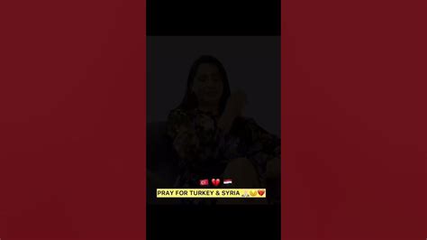 Nora Fatiha Crying😭 And Praying For Turkey And Siria Youtube