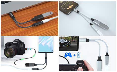 TRANLIKS USB C Splitter Data And Charging In USB Type C OTG Adapter With PD W Fast