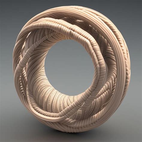 The Torus Doughnut Boasts A Sleek 3d Model Adorned With A Seamlessly Integrated Greek Key