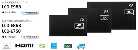 Lcd E988 E868 E758 ディスプレイ Nec