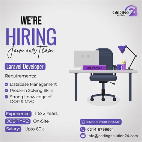 Laravel Laraveldeveloper Jobvacancy Hiring Alert Jobalert