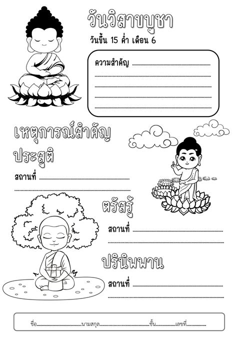 แจกฟรีใบงานวันวิสาขบูช สื่อ ใบงานสังคมศึกษา By ครูหมูอ้วน Facebook