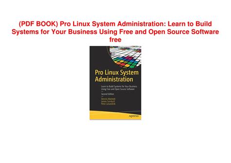 Ppt √ Pdf Book Pro Linux System Administration Learn To Build Systems For Your Bu Powerpoint