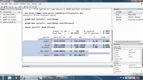 Two Way Anova In Stata® Youtube