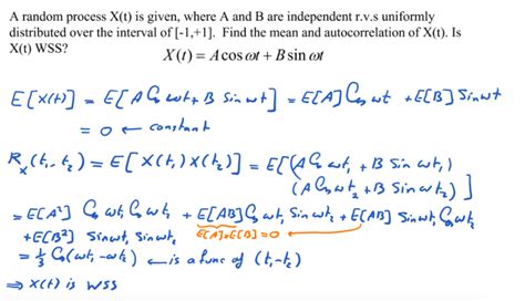 solved a random process question finding mean and