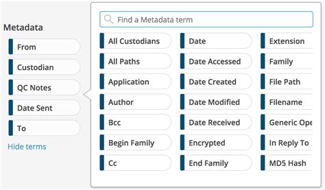 Searching Metadata Knowledge Base