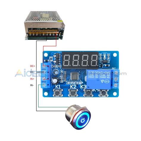 Digital 12v Led Display Timer Automation Delay Relay Programmable Modu