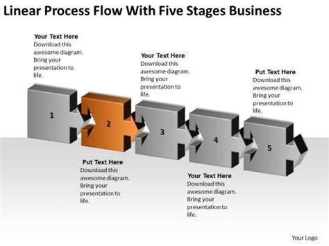 Process Flow With Five Stages Business Ppt Making Plan Template PowerPoint Templates