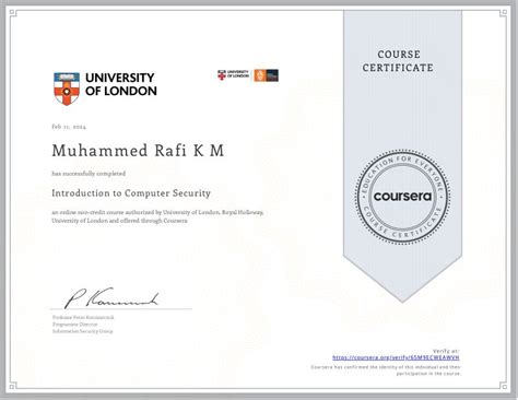 Graduated With Computer Security Certificate Muhammed Rafi K M Posted On The Topic Linkedin