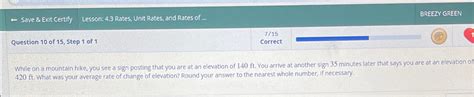 Solved Larr Save And Exit Certifylesson 43 ﻿rates Unit