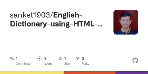 Github Sanket1903english Dictionary Using Html Css Javascript