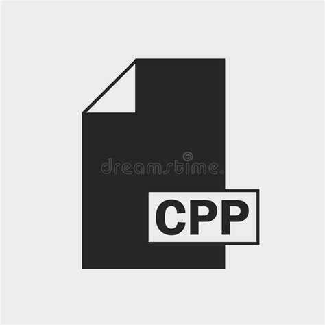 C Cpp File Format Icon Stock Vector Illustration Of Gray 133483105