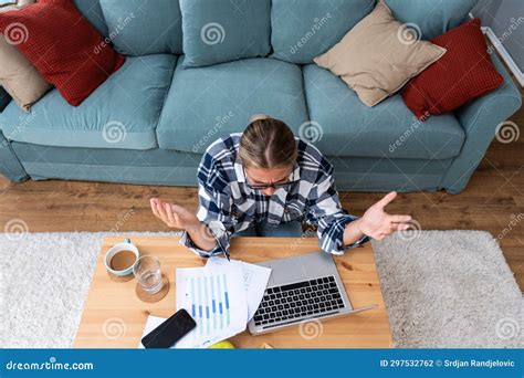 Anxious Angry Female Splash Hands Unable To Access Database On Laptop Forgetting Password Having