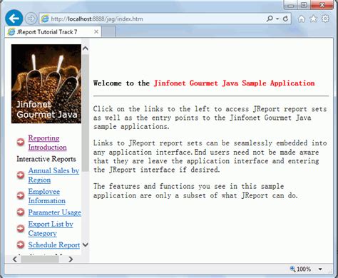 Track 6 Integrating Reports With Jsp