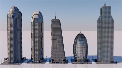 미래의 고층 빌딩 3d 모델 60 C4d Fbx Obj Unknown Free3d