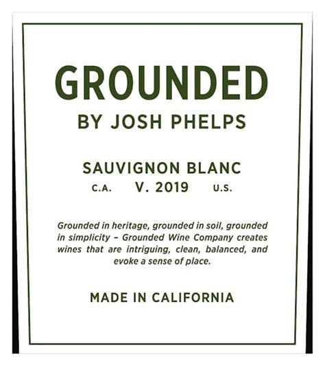 grounded by josh phelps sauvignon blanc 2021 sauvignon blanc