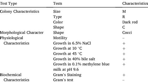Colony Morphological Physiological And Biochemical Characteristics Of Download Scientific