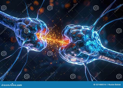 Neural Connection Nerve Synapse Intricate Junction Where Nerve Cells Communicate Essential