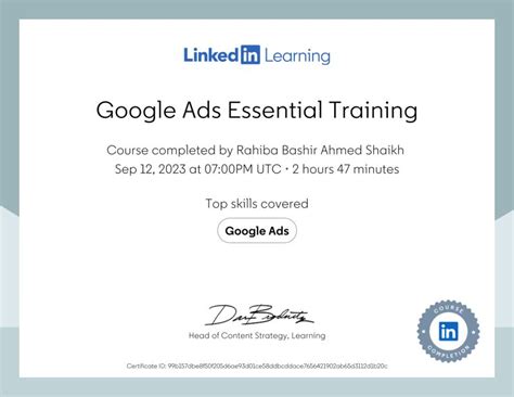Rahiba Bashir Ahmed Shaikh On Linkedin Certificate Of Completion