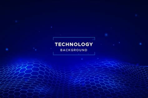 Free Vector Abstract Technology Background With Hexagonal Grid