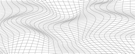 Distorted Wave Monochrome Texture Dynamical Rippled Surface Stock Vector Illustration Of Tech