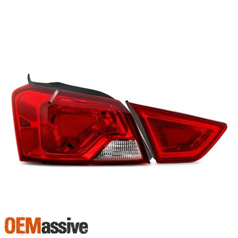 For 2014 2020 Chevy Impala Halogen Type Chrome Red Tail Light Driver
