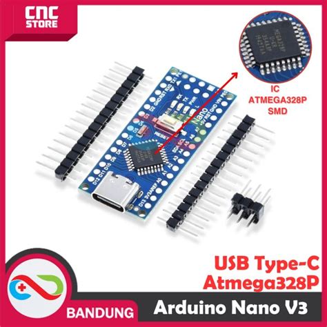 Arduino Nano V3 Atmega328p Ch340g 5v Board Type C Lazada Indonesia
