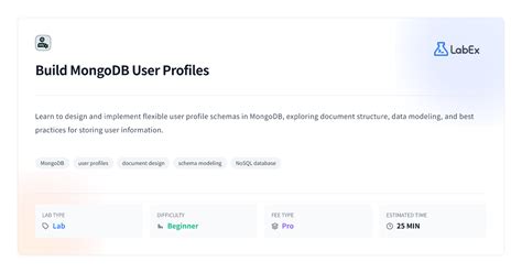 Mongodb 사용자 프로필 구축 방법 Labex