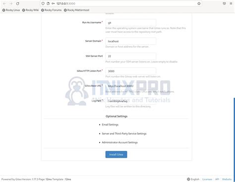 Install Gitea Code Hosting Service On Rocky Linux