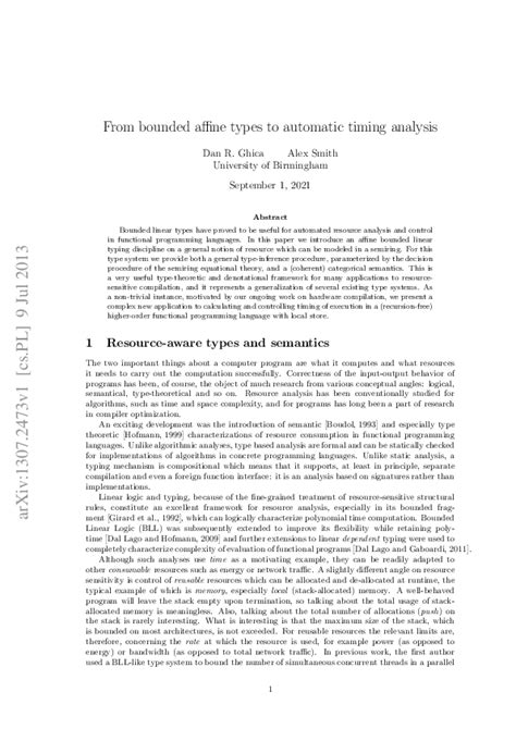 pdf from bounded affine types to automatic timing analysis