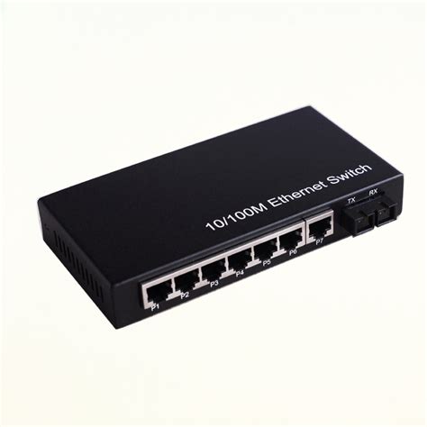 8 Port 100m Fast Ethernet Switch 7 Rj45 1 Fiber Fiber Optical Solution Provider