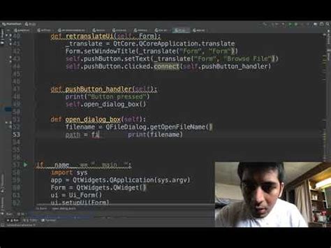 PyQt5 Open File Dialog And Read File Or Browse File YouTube