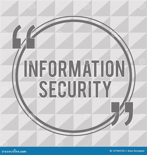 Word Writing Text Information Security Business Concept For Infosec