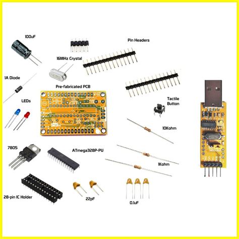 ஐ Saleng Byoa Build Your Own Arduino Kit Byoa Based On Atmega328 And Arduino Uno Shopee