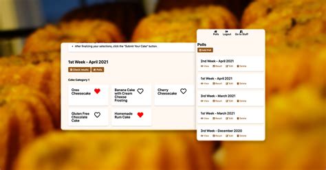 A Polling Web Application For A Pastry Business Built Using React And Redux