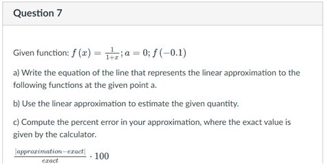 solved given function f x 1 x1 a 0 f −0 1 a write the