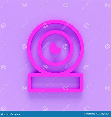 3d Render Of Digital Webcam Line Icon Linear Style Sign For Mobile Concept And Web Design Stock