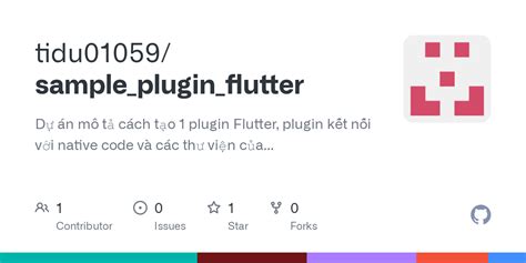 Github Tidu01059samplepluginflutter Dự án Mô Tả Cách Tạo 1 Plugin