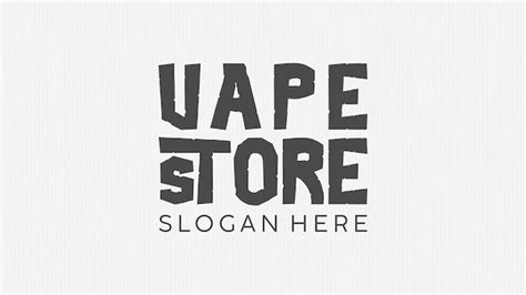 Premium Vector Vape Store Text Logo Design