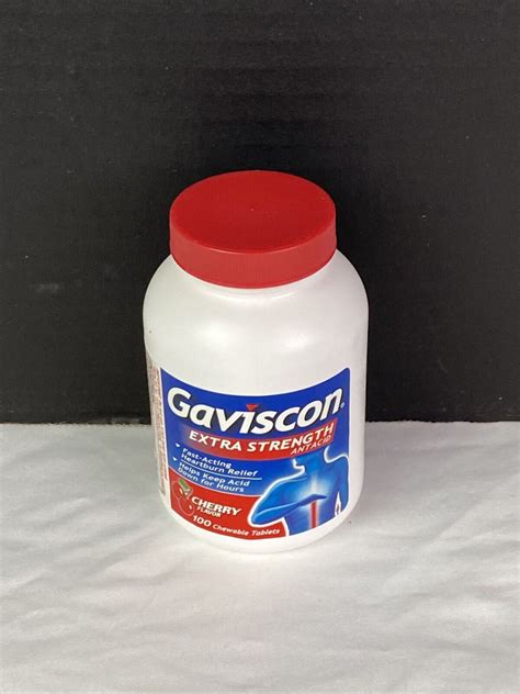 Gaviscon Extra Strength Antacid Chewable Tablets 100 Ct Cherry