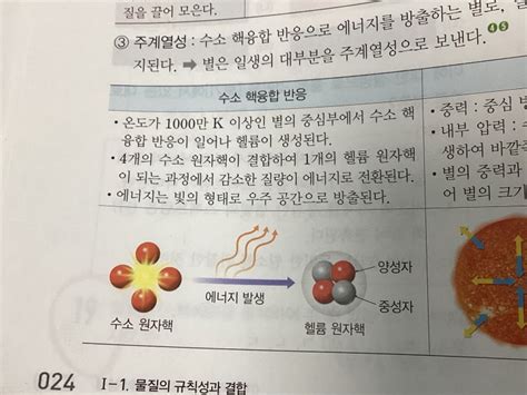 4개의 수소원자핵이 아니라 2개의 수 지식in