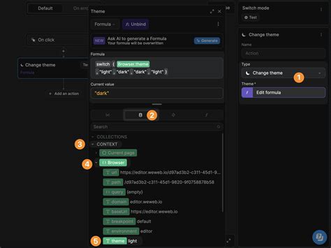 Change Theme WeWeb Documentation